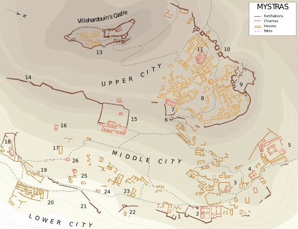 Mistra - Plan - Wirtualny przewodnik turystyczny - navtur.pl